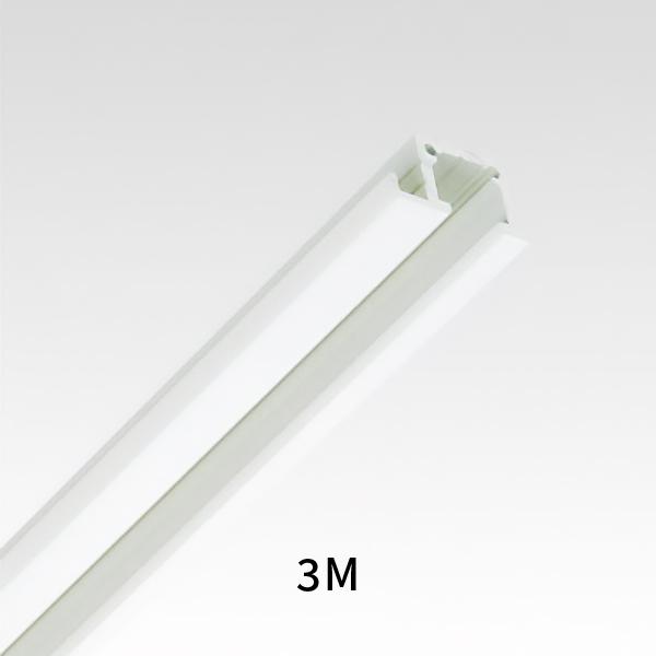 先付9.5mmボード対応ビス取付用の穴なし許容荷重(kg)：30取付位置：天井面・壁面（埋め込みレール）寸法：3m色：ホワイト材質:アルミ仕上げ：アルマイト（ホワイト）ジョイントピン（J1-03)は別売りエンドキャップ（MC-16E_whi...