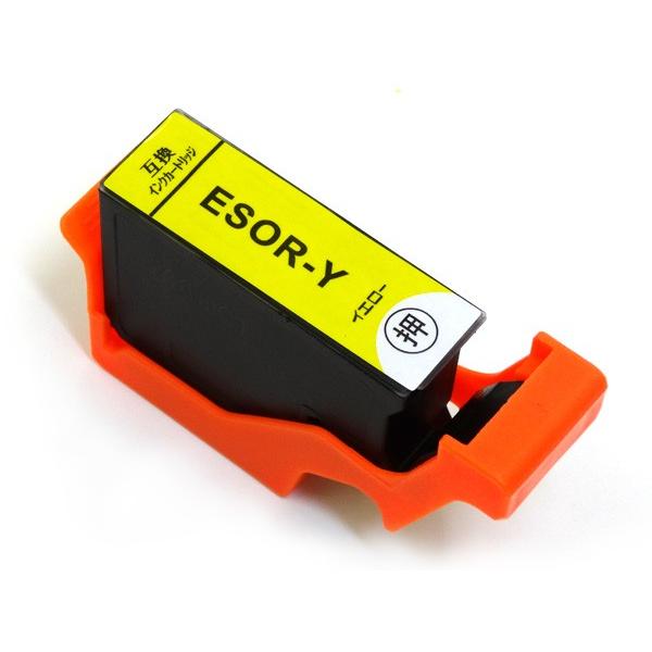 【メール便送料無料】【送料無料(メール便配送の場合)・電話サポート付】【仕様】色:イエローサイズ:容量:13.2±0.2ml対応プリンター:/ EP-50V /純正品番:SOR-Y顔料/染料:染料【商品情報】プリンターインクカートリッジ|エ...