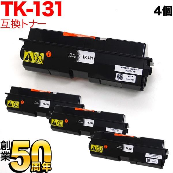 【対応プリンタ】／ FS-1370DN ／ LS-1028MFP／ LS-1128MFP ／ P2135dn ／【純正品番】TK-131【印刷枚数】7200枚 (純正同等、A4／5％印字枚数)【商品内容】ブラック 4個セット【発送について】...