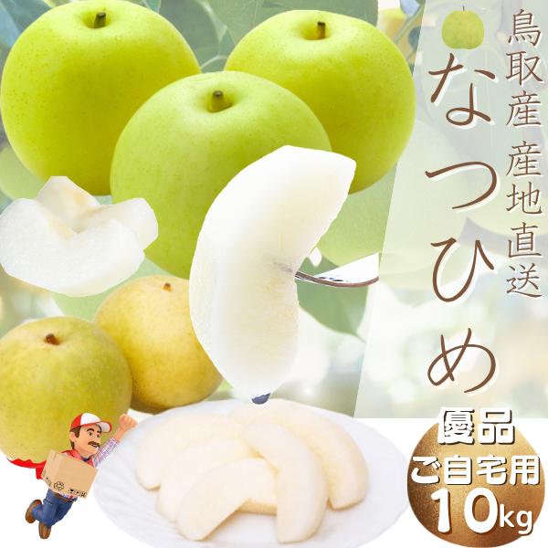 【発売日：2026年08月10日】梨の本場鳥取から甘くて美味しいナシ（訳ありご自宅用）みずみずしくてシャリシャリな鳥取県特産「なつひめ」梨を産地直送でお届け致します。美味しい梨！★発送時の「常温便（無料）」「クール冷蔵便（有料）」をお選びく...