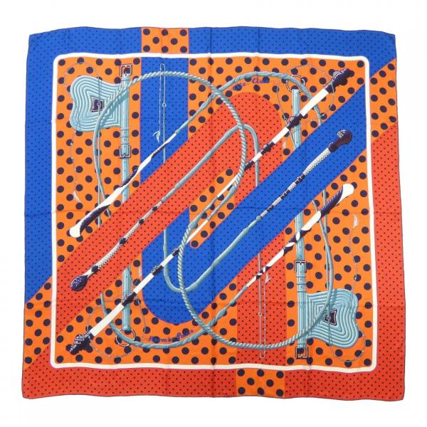 メーカ/ブランド：エルメス　商品名：ショール　通称：CLIC CLAC A POIS　商品ランク：中古品B