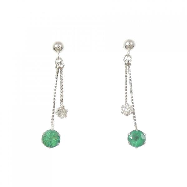 商品名：エメラルド ピアス／イヤリング　商品ランク：中古品A