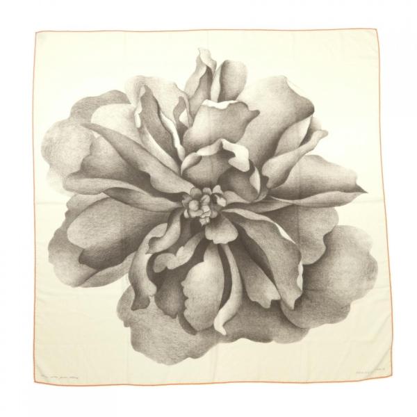 メーカ/ブランド：エルメス　商品名：ショール　通称：UNE ROSE POUR ALMA　商品ランク：中古品B