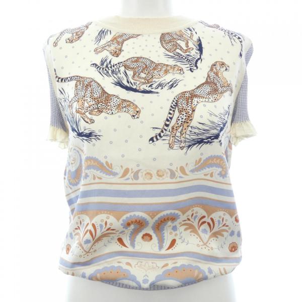 メーカ/ブランド：エルメス　商品名：ニット　通称：GUEPARDS ET PALMETTES　商品ランク：中古品B