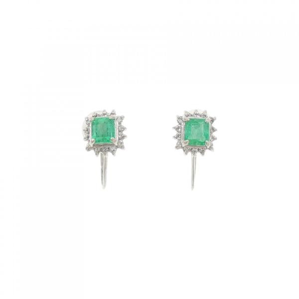 商品名：エメラルド ピアス／イヤリング　商品ランク：中古品B