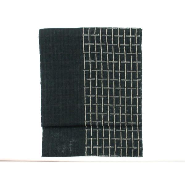 メーカ/ブランド：エチゴジョウフ　商品名：夏名古屋帯　証紙付　全通柄【越後上布】　通称：kgk2526mn　商品ランク：中古品Ａ