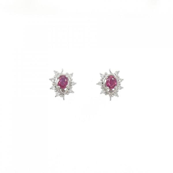 商品名：ルビー ピアス／イヤリング　商品ランク：中古品B