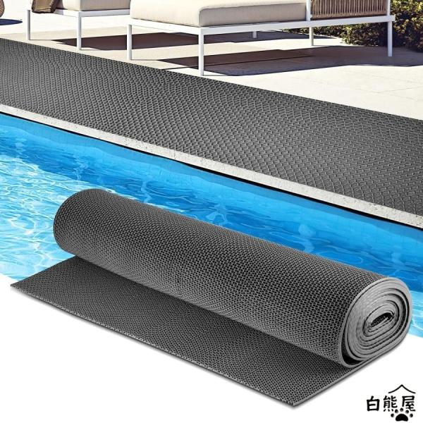 滑り止めマット 業務用PVCマット 90cm*300cm 厚さ5mm グレー 転倒防止 排水用 カット可能 お手入れが簡単 丈夫で耐久性に優れ 屋外/屋内通用マット 廊下/プール/