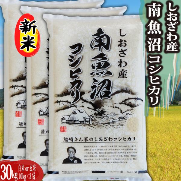 【発売日：2026年09月30日】《産　地》新潟県南魚沼市（旧塩沢町）《品　種》コシヒカリ（ＢＬではないコシヒカリです）《年　産》令和8年産米《内容量》玄米３０ｋｇ《精　米》精米無料で対応しております。玄米１０ｋｇを精米しますと　　　　　１...