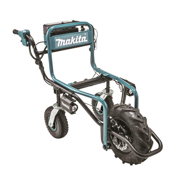 排ガスゼロ・燃料ゼロ・始動の手間ゼロ＆低騒音。手で押す力をモーターパワーでアシスト。リフレクタ付き後方からの光で反射、視認性を向上。