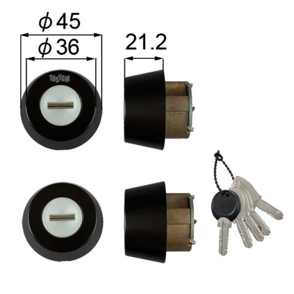 MIWA DNシリンダー ブラック色