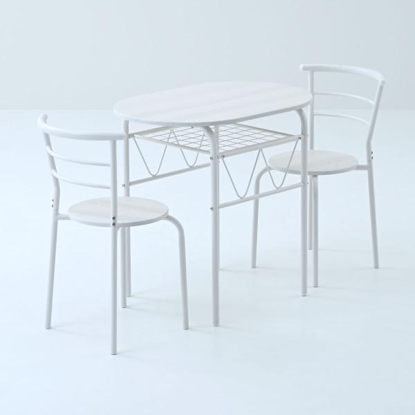 コンパクトサイズのダイニングデスク3点セット