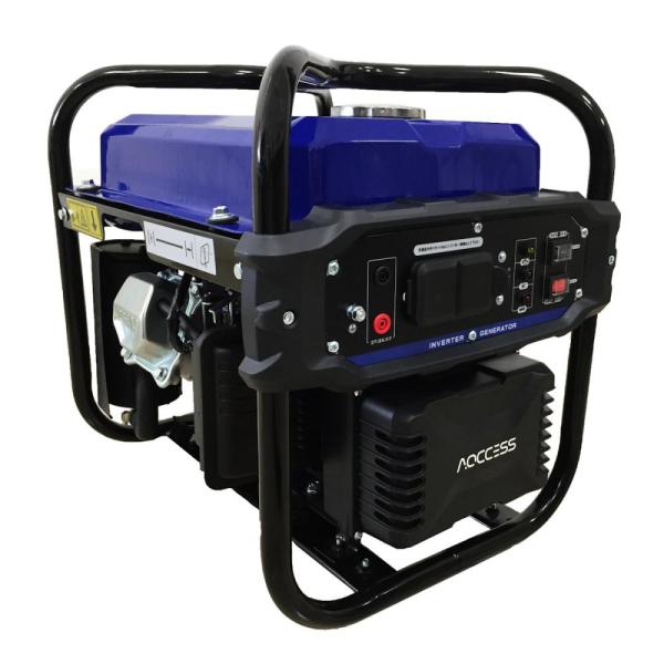定格出力1700Ｗ。安心の国内メーカーAQCCESS（アクセス）社のポータブル、インバーター発電機。1年間の品質保証付き。