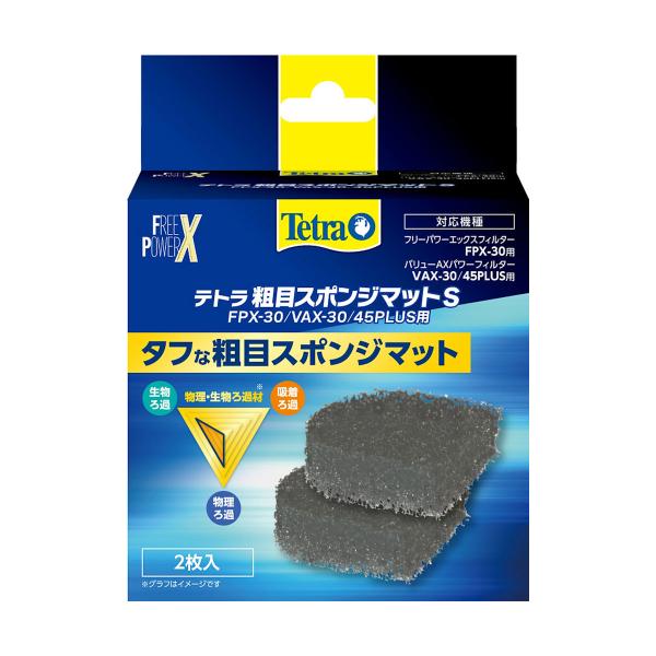 目の粗いスポンジ表面でゴミを物理的にろ過します。