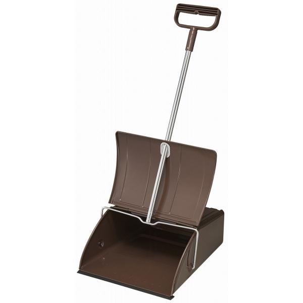 鉄製の丈夫なチリトリ、ふた付きでゴミが飛ばない