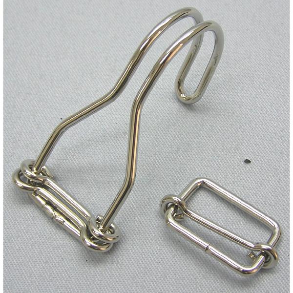 取り付け簡単。ロープ及びゴムロープ用金具です