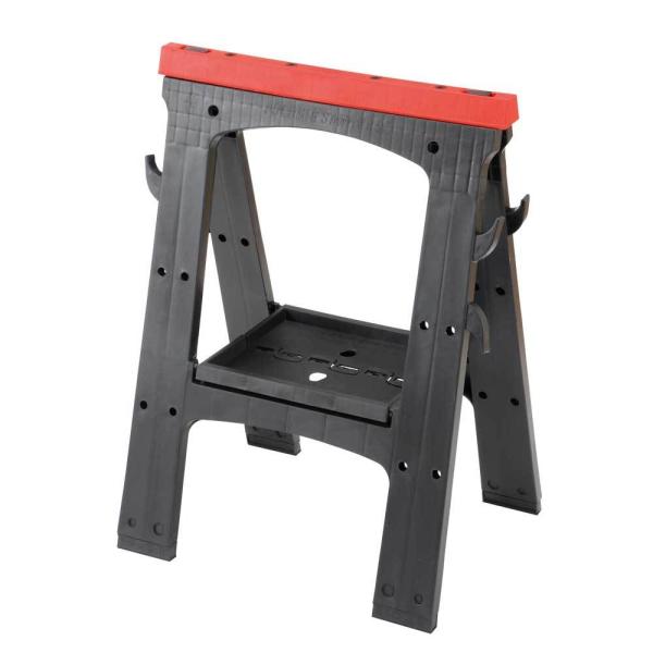 コンパネ材をのせれば簡易作業台に！柱材や板材の加工にも便利！●工具類を置ける棚＆フック付き●こちらの商品は１台での販売となります（画像は２台を使用してコンパネ材をのせたイメージとなります）耐荷重（静荷重）：１台あたり最大５０ｋｇ・２台あたり...