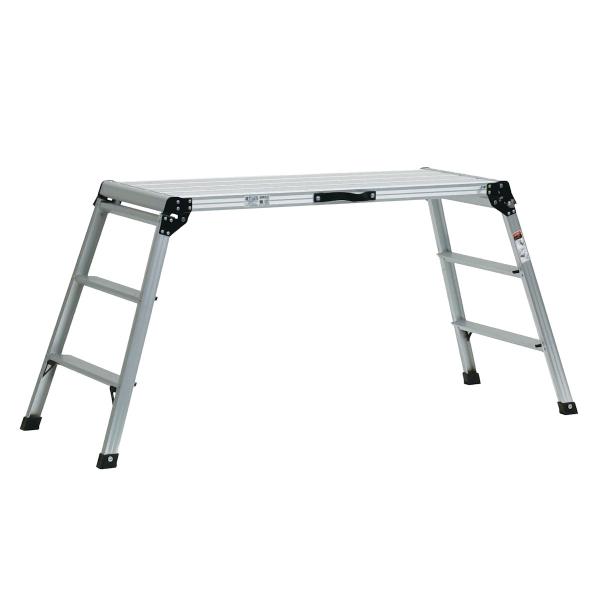 軽量のアルミ製、超ワイドな天板で安定、安心