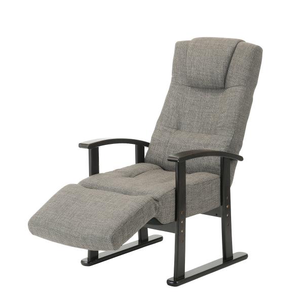 ポケットコイル座面でへたりにくく座り心地の良さが長持ち<br>脚を伸ばして座れるフットレスト付き