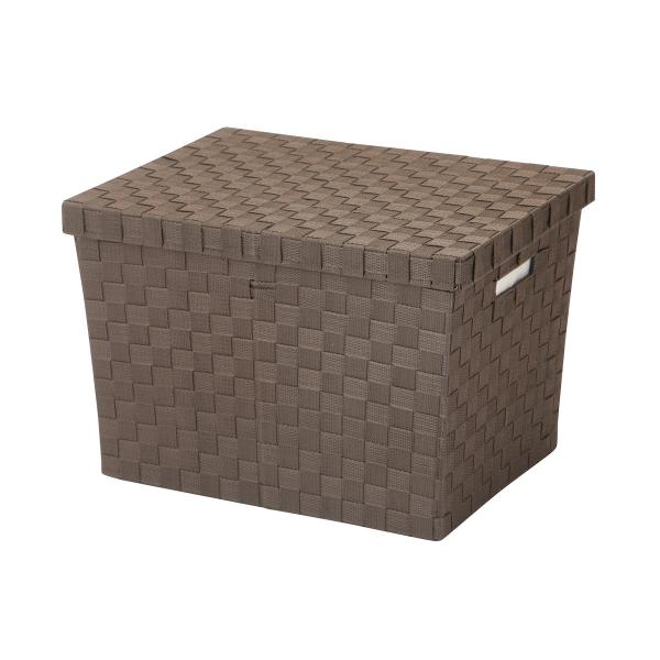 ホコリよけに便利なフタ付バスケット