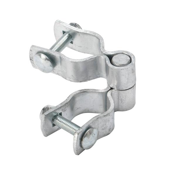 アメリカンフェンス同士や、アメリカンフェンスとフェンススタンドを組み合わせて、開閉できるようにする丁番部材です。