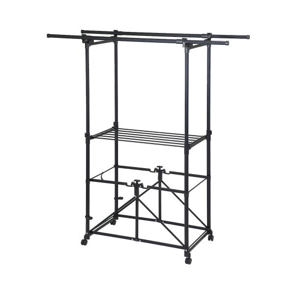 組立簡単、縦と横に伸縮してたくさん干せる