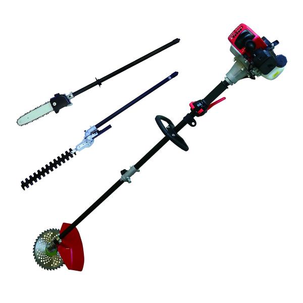 ループハンドル２６ｃｃエンジン刈払機本体にヘッジトリマーと高枝チェンソーのアタッチメント２点が付属された３ＷＡＹタイプ！用途により付け替え可能です！