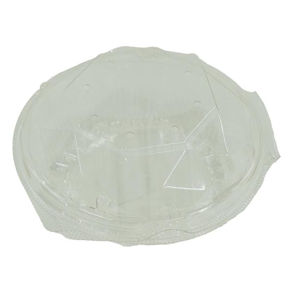 丸型の蓋付　パッケージです。蓋の形状：デザインが、ダイアモンドのようにカットされており、内容物をすっきりと演出いたします。ブルーベリーなどの小型果樹に最適です。