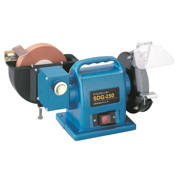 研磨（水研ぎ）も研削（乾式グラインダー）もこれ１台でOK、包丁や園芸鋏から鎌などの凹型刃物にも使えます