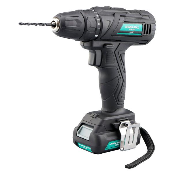 女性や手の小さい人も握りやすい細グリップ採用の充電式ドライバードリル