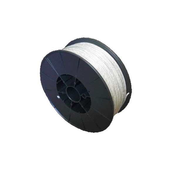 太くて頑丈、白色で動物にもはっきり見えます。銅線も入って伝導性が高い電気柵用ワイヤー。