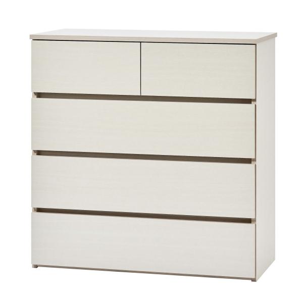 簡単に組み立てができるシンプルなデザインの木製チェストです。