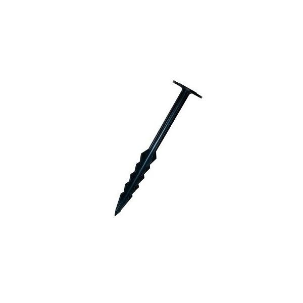 防草シートにしっかりと刺さり、抜けにくい杭。