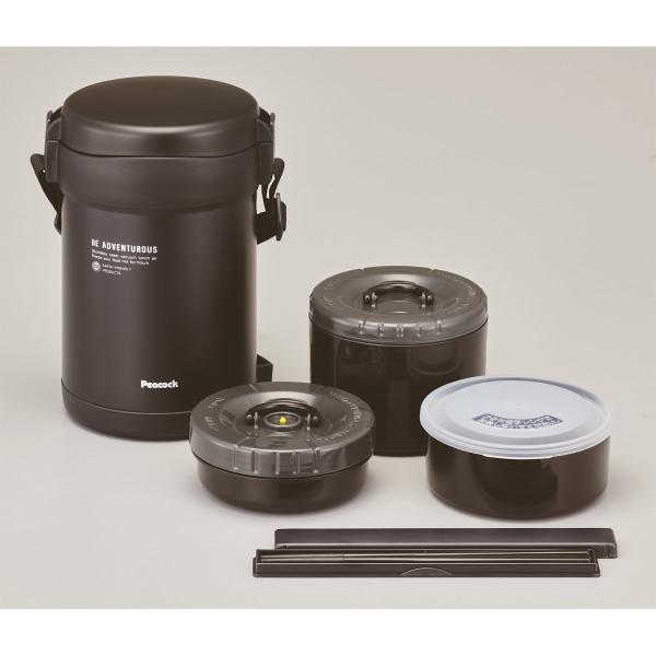 真空二重構造でしっかりと保温！　 スープ容器付きのランチジャー