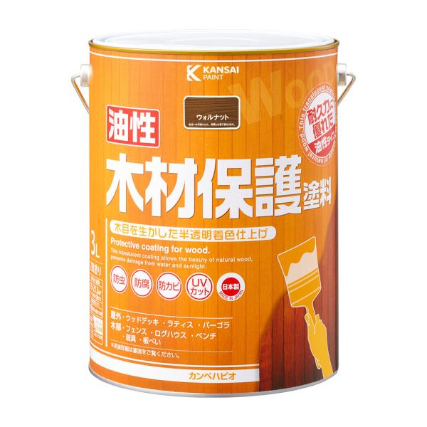 木材をガード！優れた木材防腐、防かび、防虫効果を発揮します。