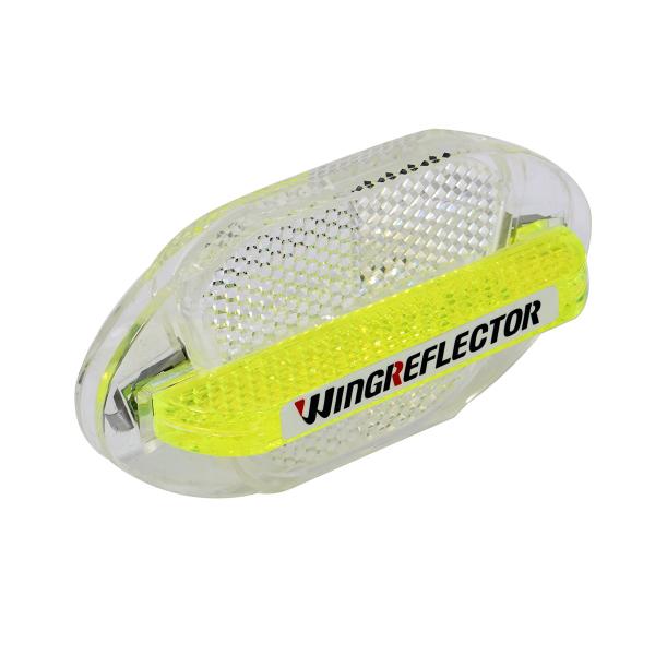 後ろのドライバーにもよく見えるスポークリフレクター。