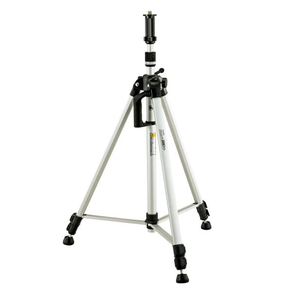 レーザー墨出し器本体を上下できる、エレベーター三脚です。