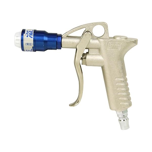 間欠波動吹き出し効果と円運動が高効率で吹き飛ばし作業を実現する新開発ノズルです。製造業での油切りや乾燥、作業現場での塵やほこり除去、農産物の皮むきや土落とし。