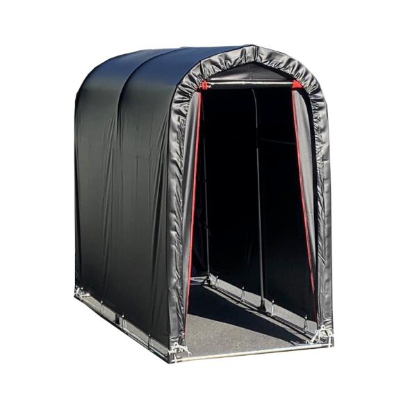 2台用　高級シートタイプ　ブラック　 オプション（別売）のサイクルストッパーを使用すると自転車のスタンドを立てず垂直収納が可能。自転車が同士がスッキリ収納できます。