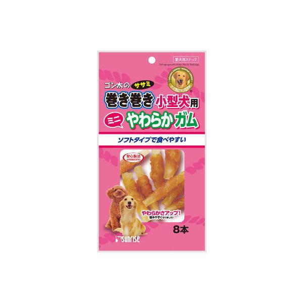 やわらかな噛み応えのガムにしっとりササミを巻いた、嗜好性の高いスナックです。超小型犬・小型犬が食べやすいミニサイズ。長時間噛み続けることができ、噛むことでストレス解消・歯の健康にも役立ちます。