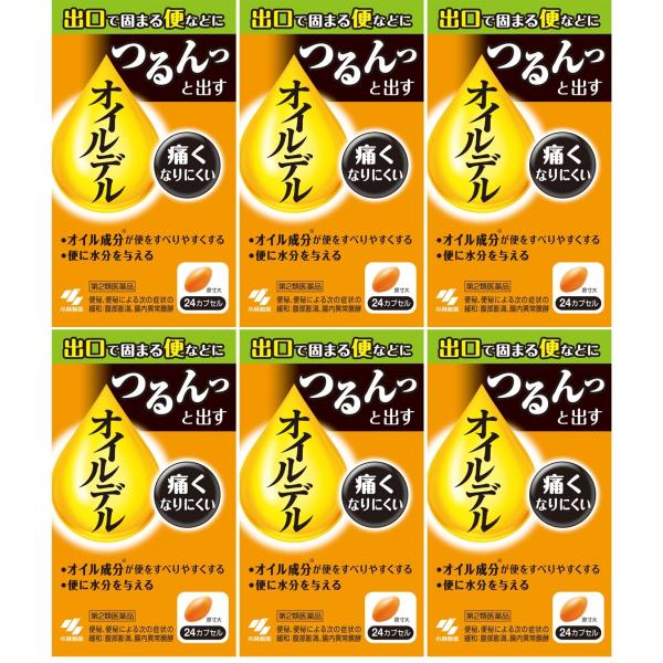 小林製薬「オイルデル」は、出口で固まって出づらい便・コロコロ便・いきんでも出ない便秘に特化した第二類医薬品の便秘薬です。便に水分を与えてやわらかくするDSS（水分浸透成分）と、天然生薬「麻子仁（マシニン）」由来のオイル成分が、固まった便をつ...