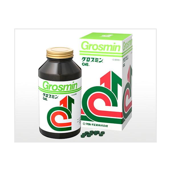 【野菜不足・免疫・体質改善に｜グロスミン チクゴ株クロレラ】2000粒■添加物不使用・チクゴ株クロレラ100%高品質クロレラを厳選し1粒200mgに粒状化。添加物一切不使用。国内自社工場で一貫生産。■クロレラエキスCVE 3つの働き(1)野...