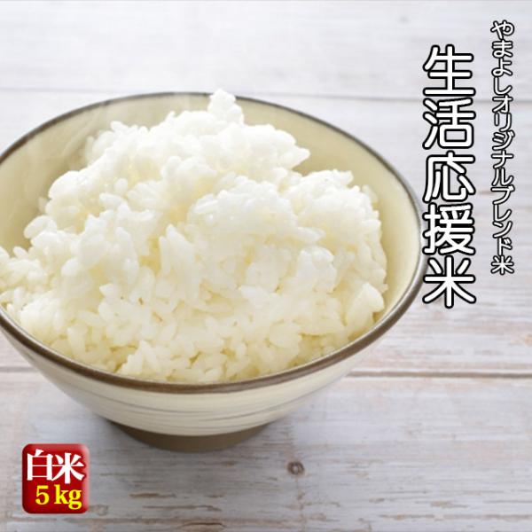【商品名】生活応援米 ブレンド 国内産複数原料米　5kg【産地】【産年】国内産 複数原料米 １０割　【内容量】白米5kg  持ち運び・保管に便利な5kg袋で発送致します。（JAS表示・シール貼り付けにて表示）        【保存方法】直射...