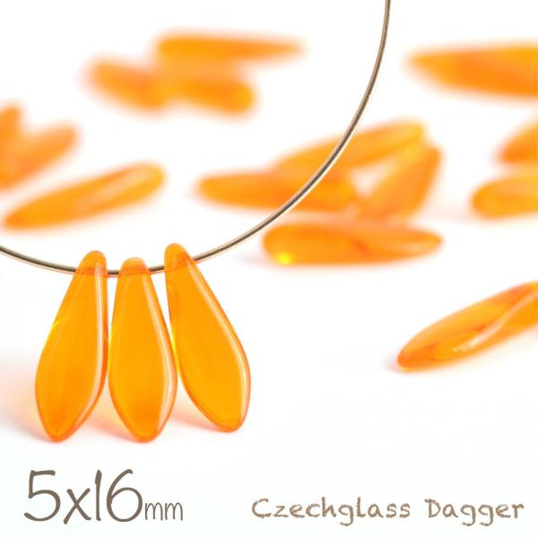 短剣のような形のチェコビーズです。ピアスやネックレス等アクセサリーや小物作りにおすすめです。サイズ：約5x16mm販売単位：約20個 ※不良品を考慮し少し多めにお入れしています。生産国：チェコ共和国ご返品について：不良品以外のご返品・ご交換...