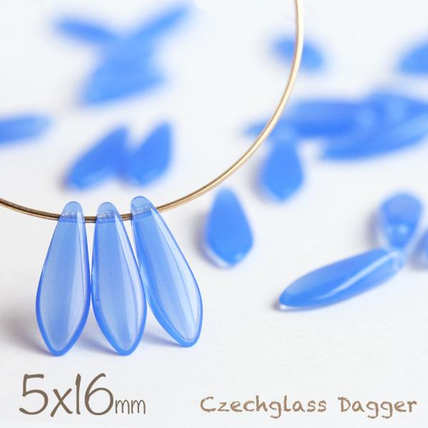 短剣のような形のチェコビーズです。ピアスやネックレス等アクセサリーや小物作りにおすすめです。サイズ：約5x16mm販売単位：約20個 ※不良品を考慮し少し多めにお入れしています。生産国：チェコ共和国ご返品について：不良品以外のご返品・ご交換...