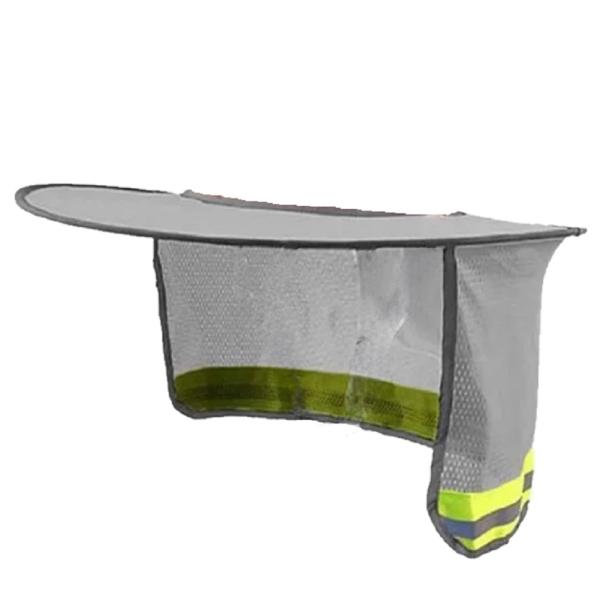 ヘルメットに取付簡単　日よけメッシュたれ付き　反射付き　　・首まわりの日焼け防止に　・くるっとたたんで収納簡単　・持ち運び便利　・メッシュなので風が通り涼しい　・熱中症予防に　・防暑対策に