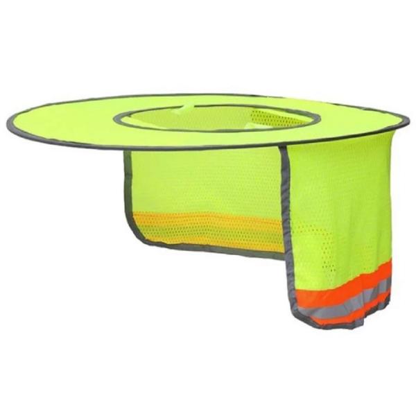 ヘルメットに取付簡単　日よけメッシュたれ付き　反射付き　　・首まわりの日焼け防止に　・くるっとたたんで収納簡単　・持ち運び便利　・メッシュなので風が通り涼しい　・熱中症予防に　・防暑対策に