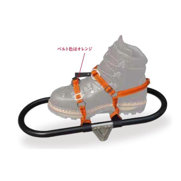 デッキベルトがナイロンウェビングテープ仕様のモデル。着脱の簡単なEVOベルト締めシステム。サイズ：長さ45×幅19cm重量：490g（片方）素材：アルミフレーム、ステンレス歯、ステンレススクリュー＆ナット、ナイロンベルトストラップ【爆買】