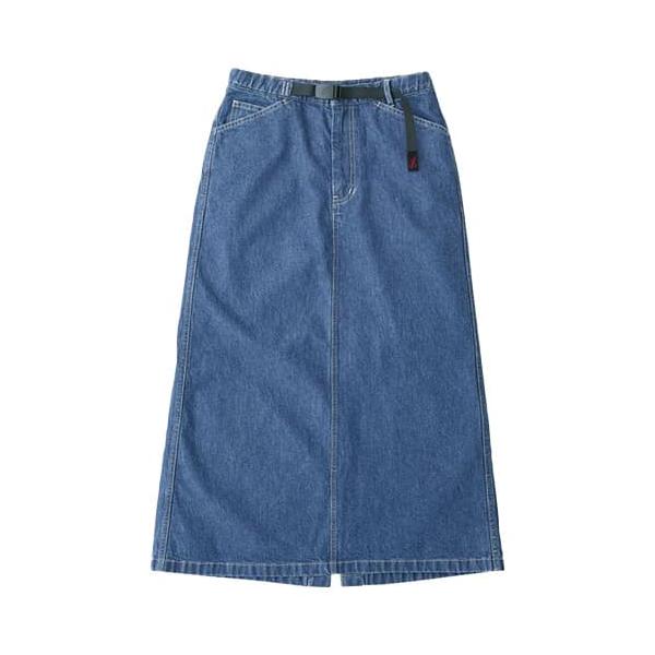 しっかりした質感でハリコシのある、環境配慮エココットンを使用した11オンスデニムを使用した、踝丈のマキシレングススカートは、ホワイトステッチでフレッシュな印象です。5pocketデザインでAラインシルエット、深めのスリットで足運びも問題あり...