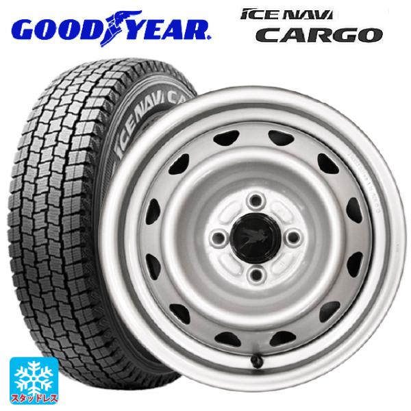 【新品スタッドレスタイヤホイール 4本セット】■タイヤグッドイヤー アイスナビ カーゴ(GOODYEAR ICE NAVI CARGO)■タイヤサイズ145/80R12 80/78N ■ホイールウェッズ キャロウィン PK355S #(We...